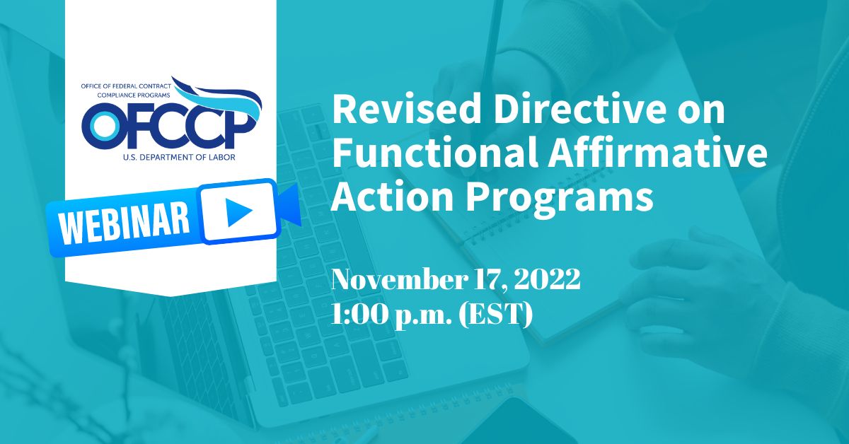OFCCP Webinar on the Revised Directives | OutSolve Blog